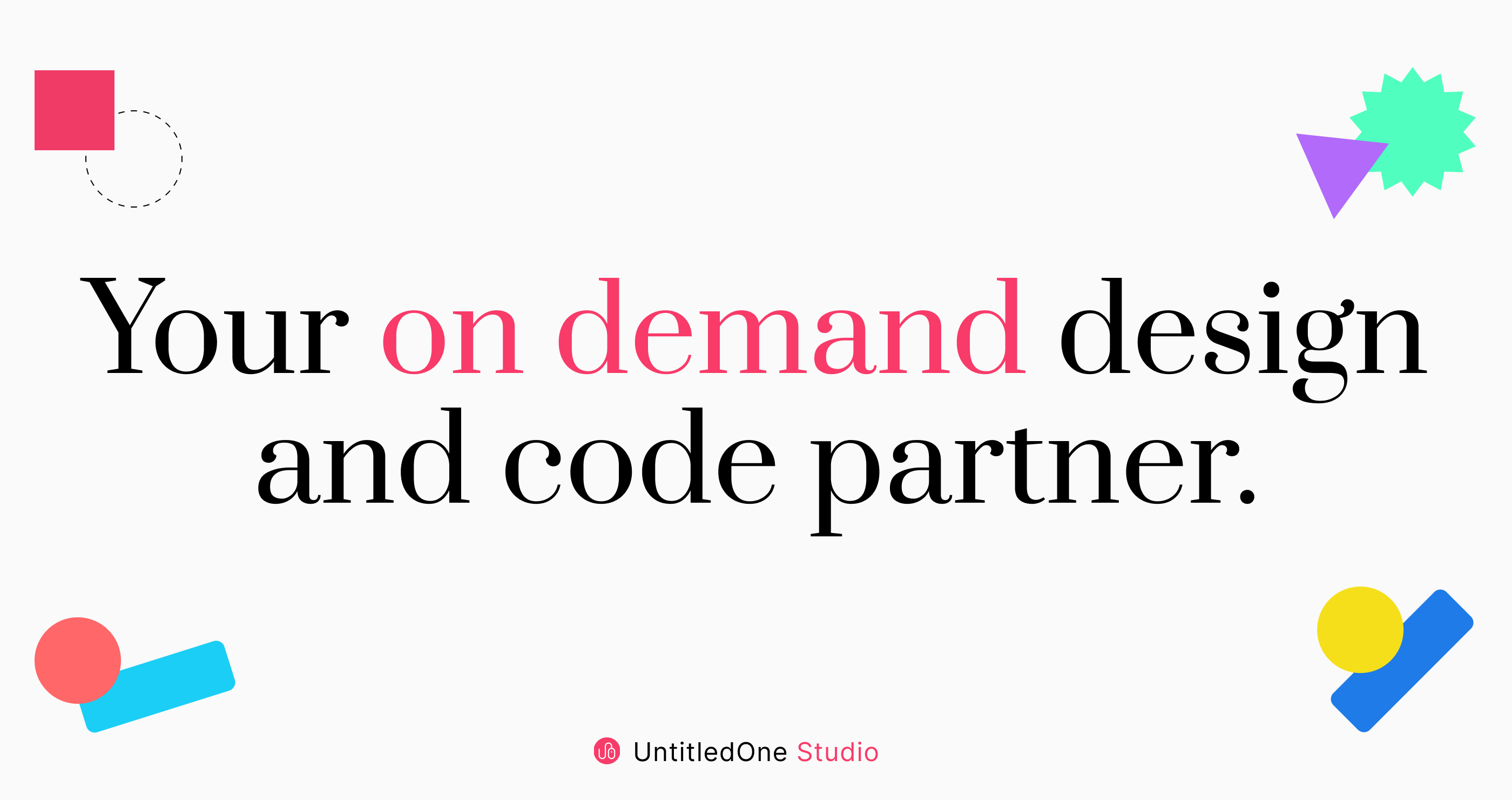 UntitledOne Studio | Your on-demand design and code partner.